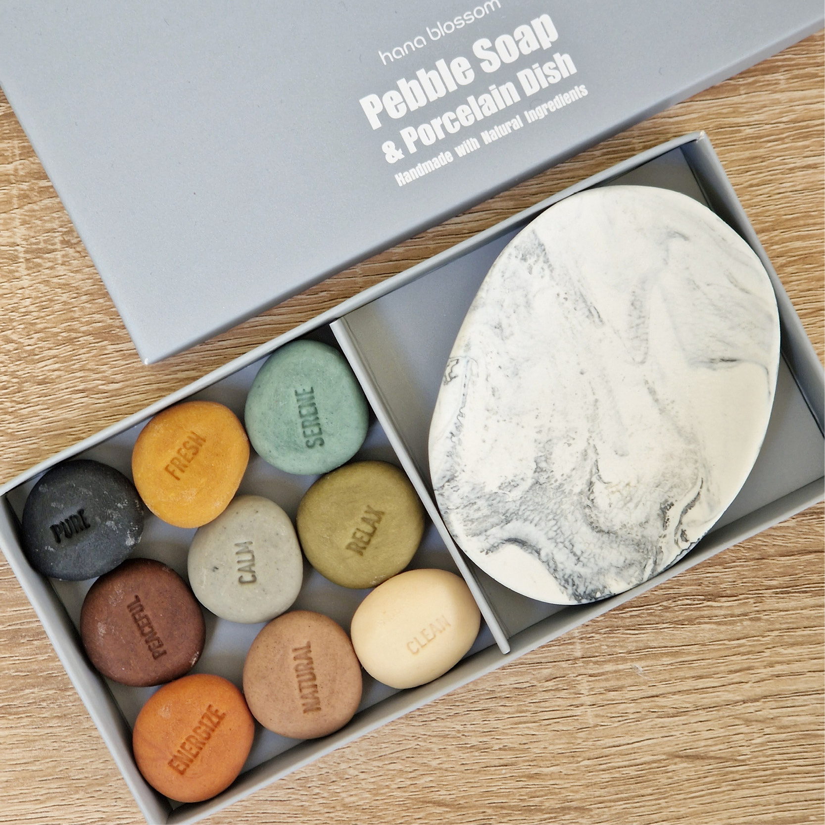 Hana Blossom Mood Soaps with Porcelain Dish - Island Blue Gallery