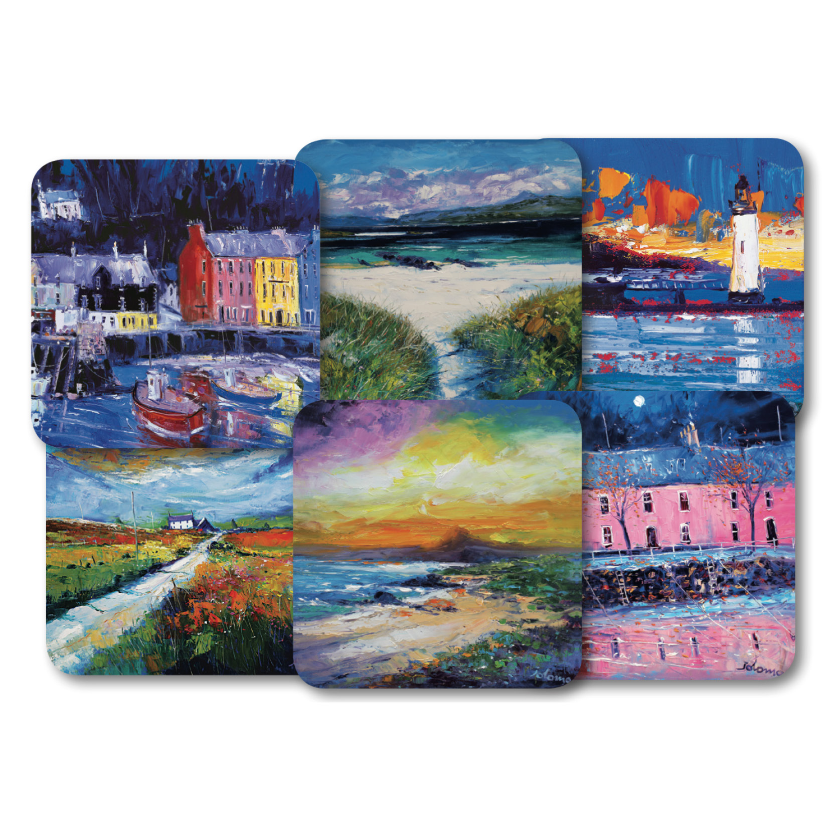 JOLOMO Mull and Iona Set of 6 Tablemats - Island Blue Gallery